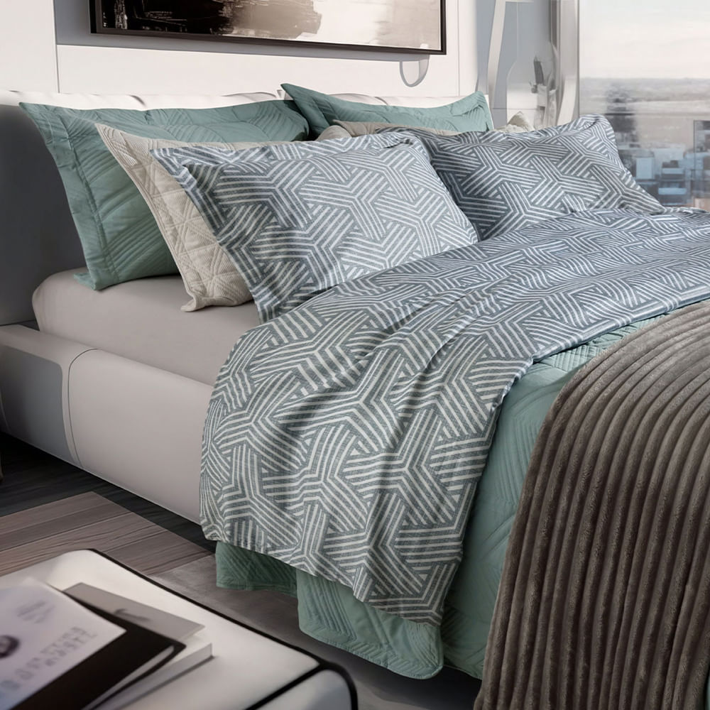 Jogo de Lençol 300 Fios Benedict - Marlene Enxovais